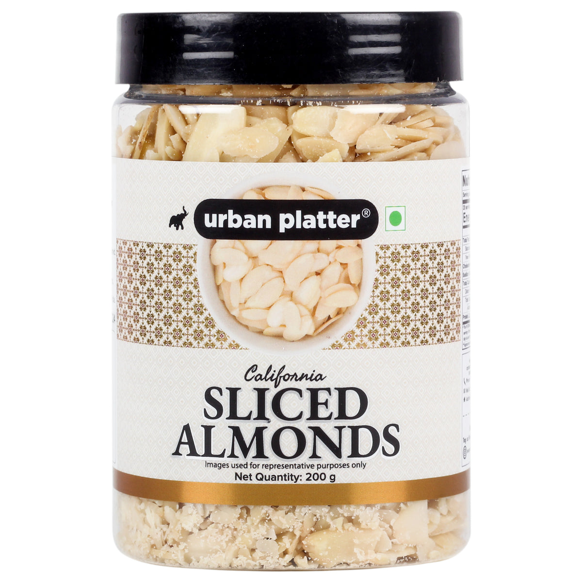 Urban Platter Sliced Blanched Almonds, 200g (Without Skin | Thinly Sli