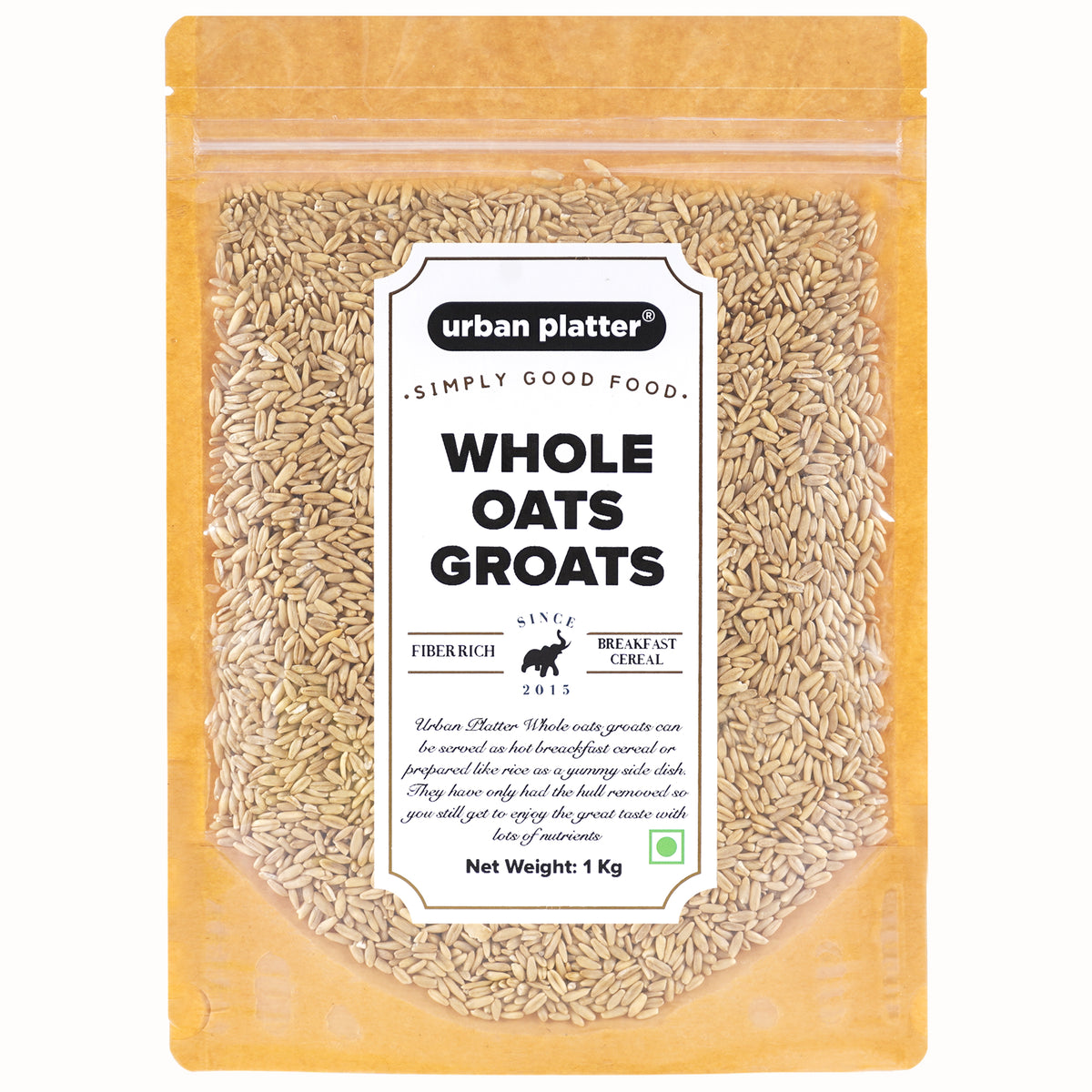 Urban Platter Whole Oats Groats, 1Kg