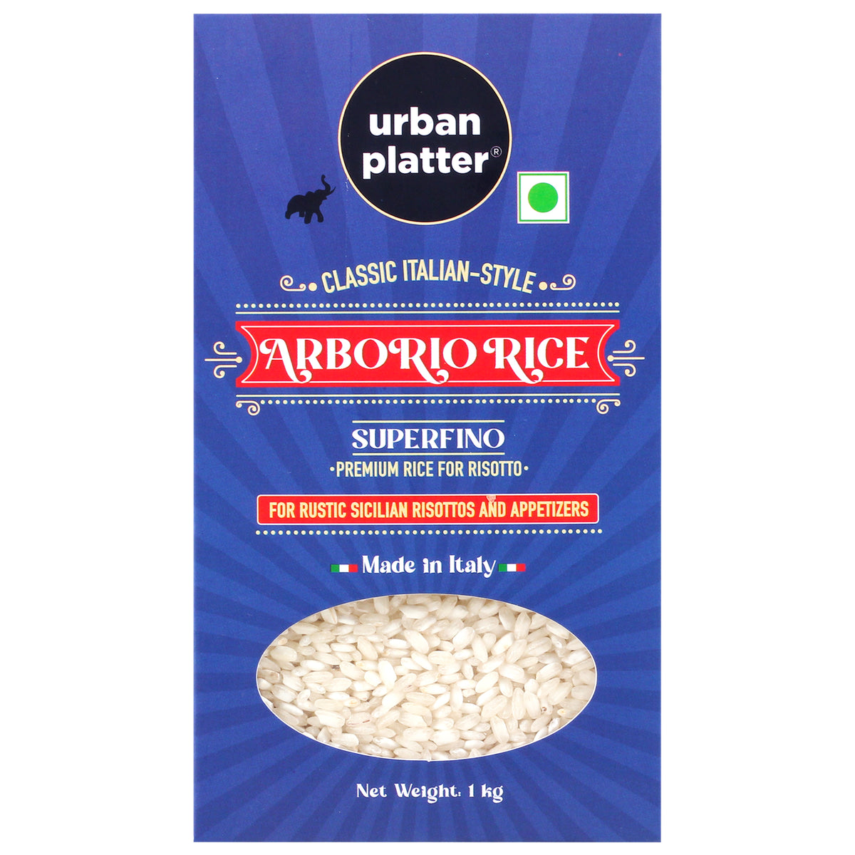 Urban Platter Italian Arborio Rice, 1kg (Imported from Italy, Ideal fo