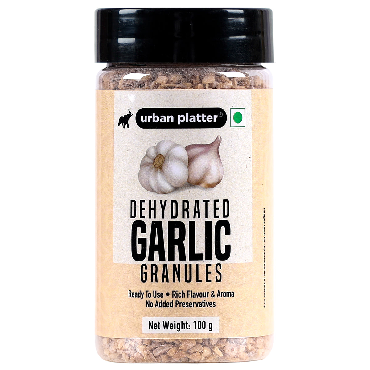 Urban Platter Dehydrated Garlic Granules Shaker Jar, [Versatile, Savou