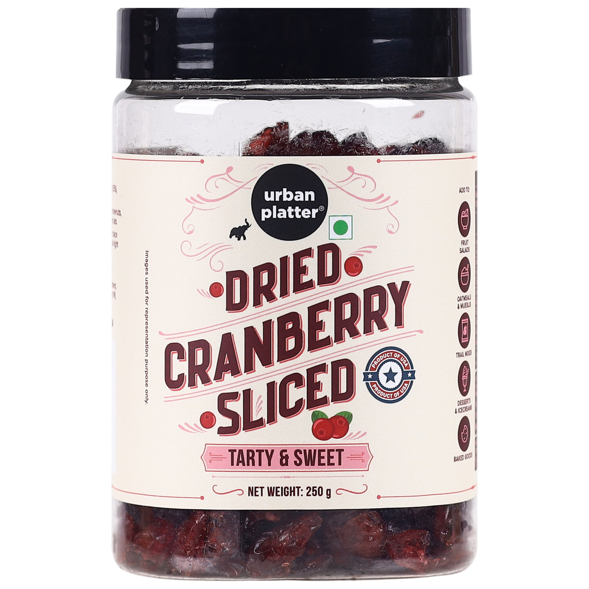 Dried Sliced Cranberries, 250g (Product of USA | Tart & Sweet | Enjoy ...