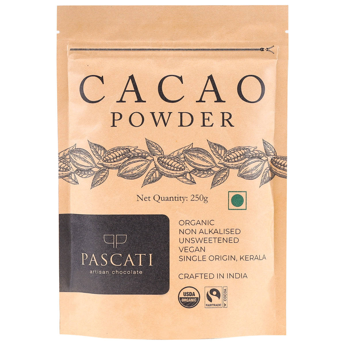 Pascati Organic Non-Alkalised Cacao Powder, 250g [Unsweetened] – Urban ...