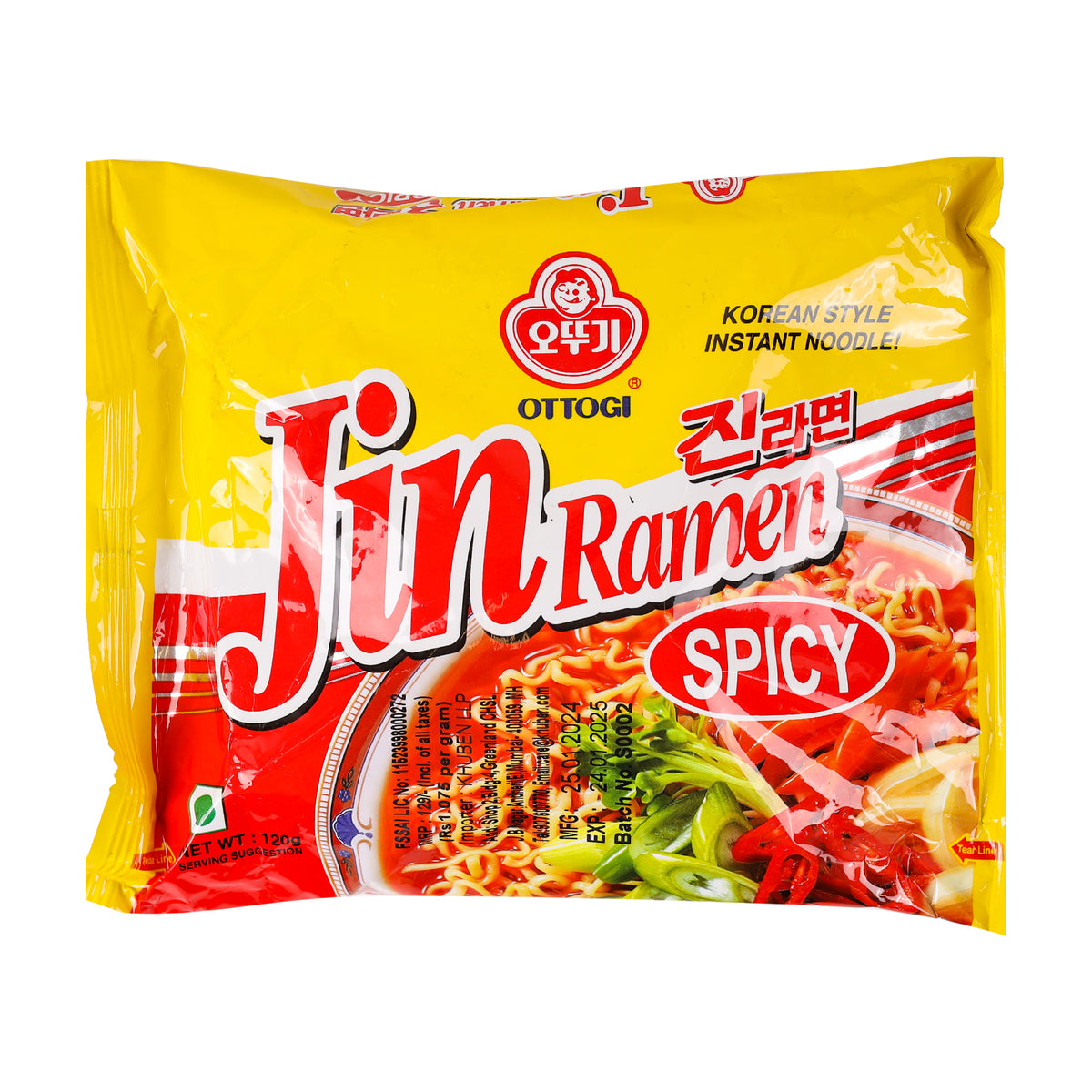 Ottogi Jin Ramen Spicy, 120g – Urban Platter