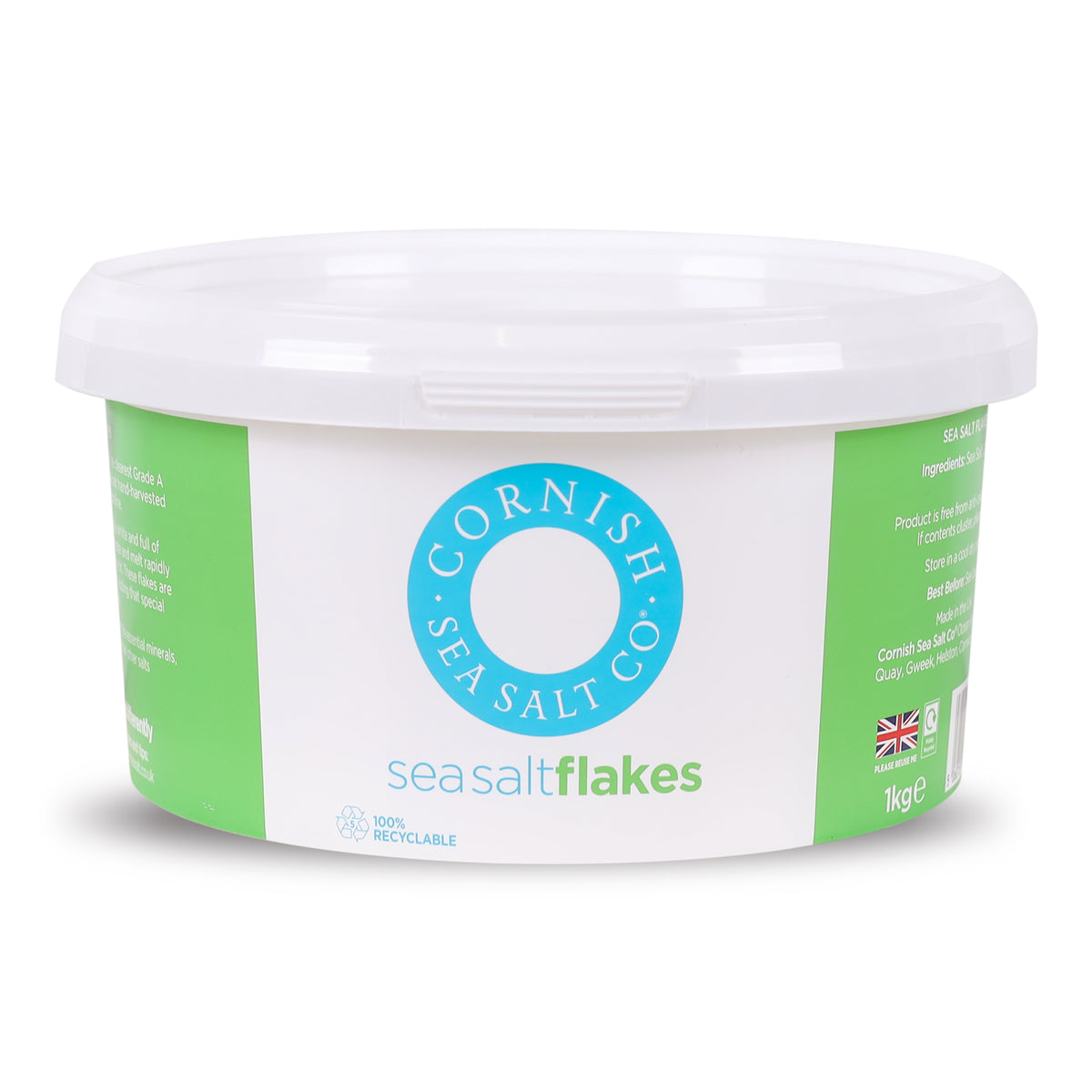 Cornish Sea Salt Flakes ,1kg, Hand-Harvested Premium Pyramid Salt from ...
