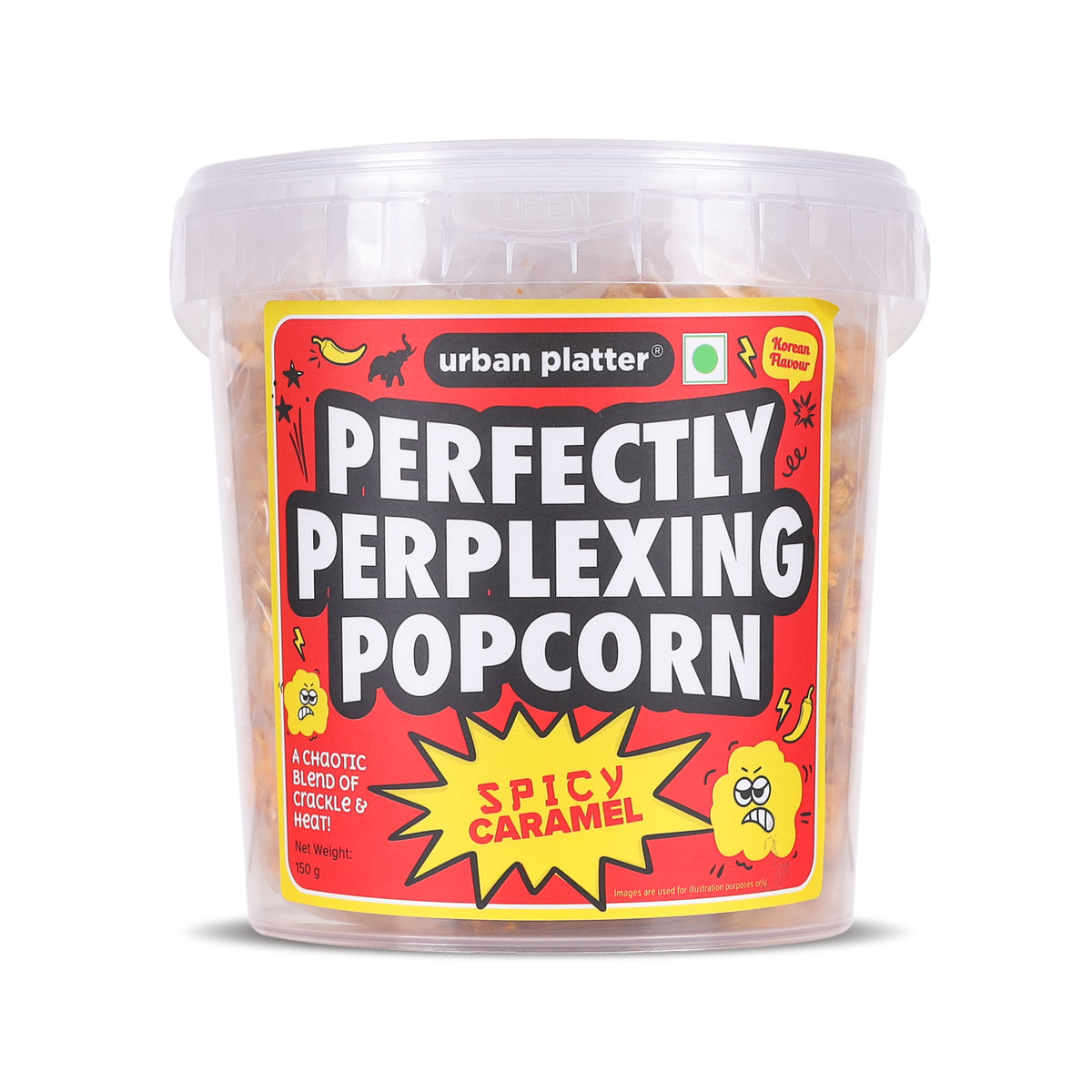 Urban Platter Perfectly Perplexing Popcorn - Spicy Caramel, 150g (Tub