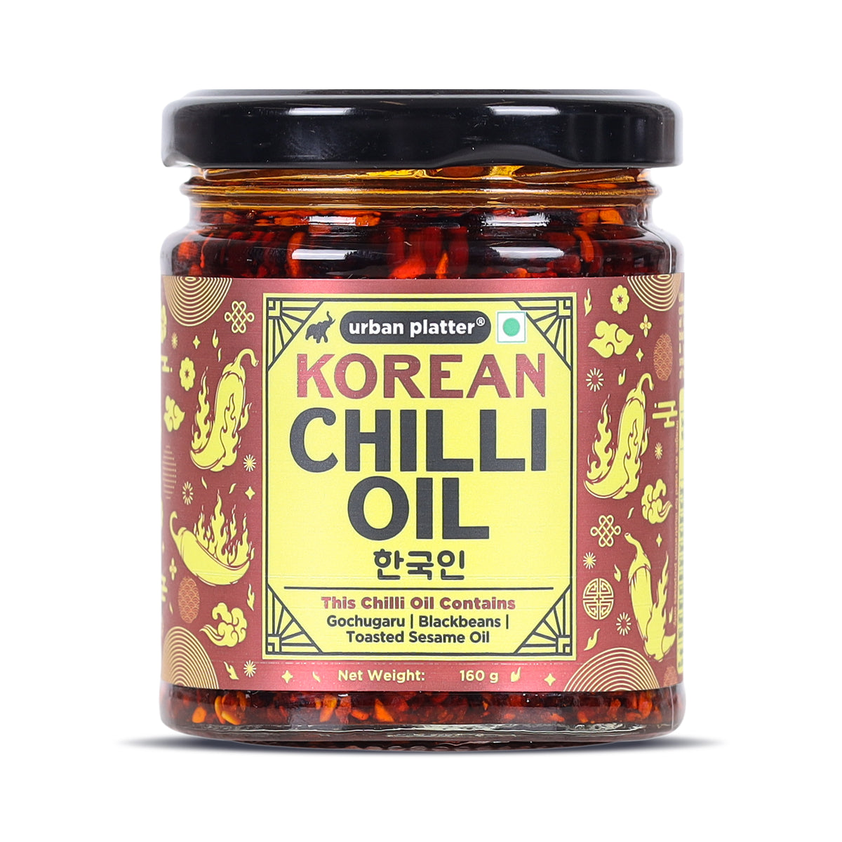 Urban Platter Korean Chilli Oil, 160g (Made with Gochugaru Chilli Flak