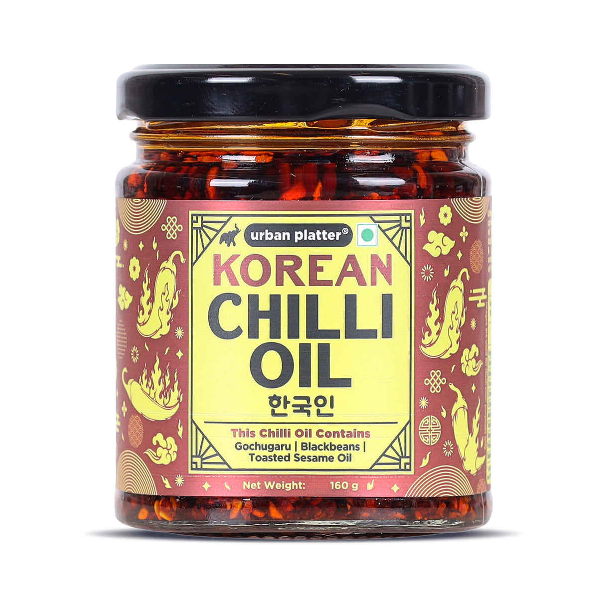 Urban Platter Korean Chilli Oil, 160g (Made with Korean Chilli Flakes