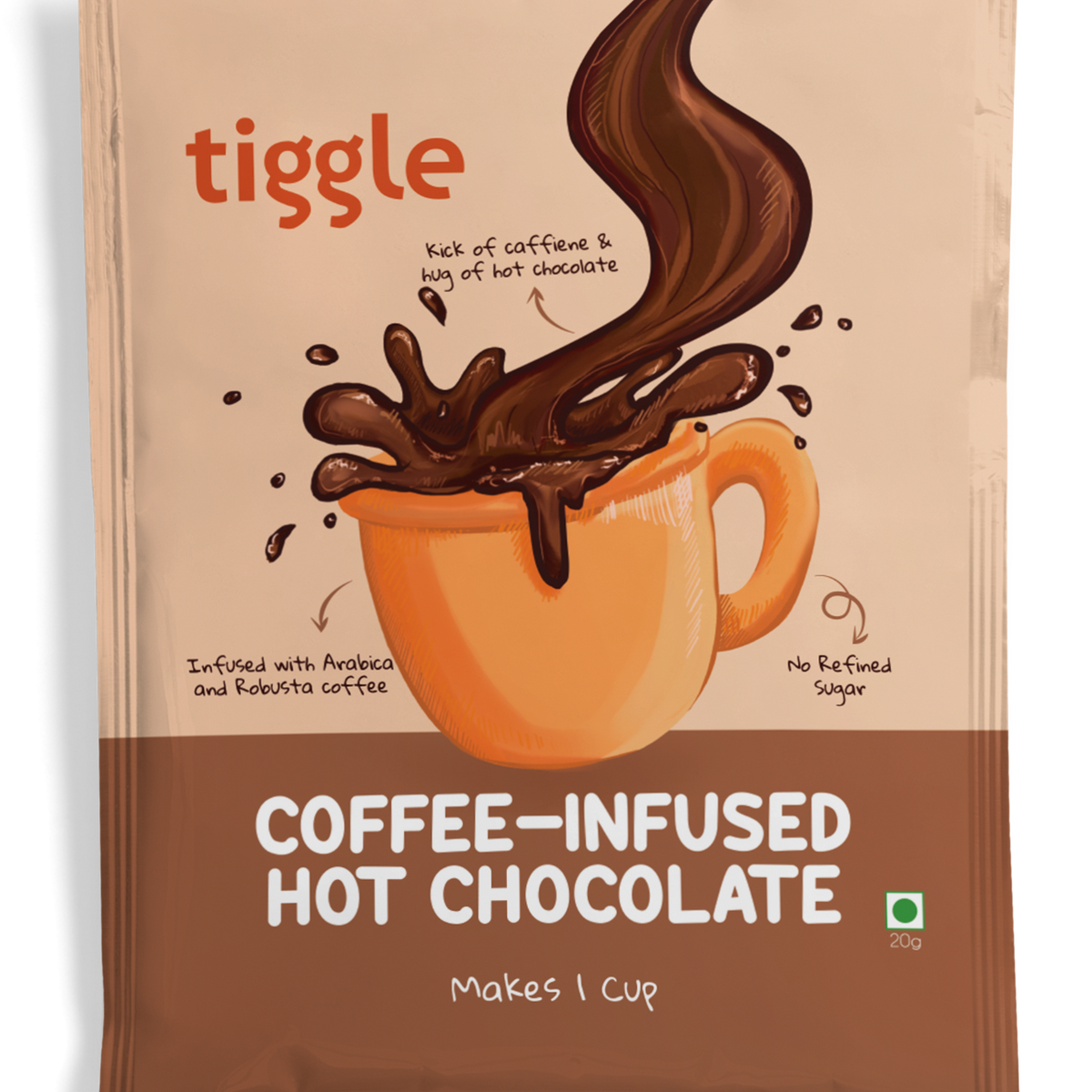 Tiggle Coffee infused Hot Chocolate, 20g – Urban Platter